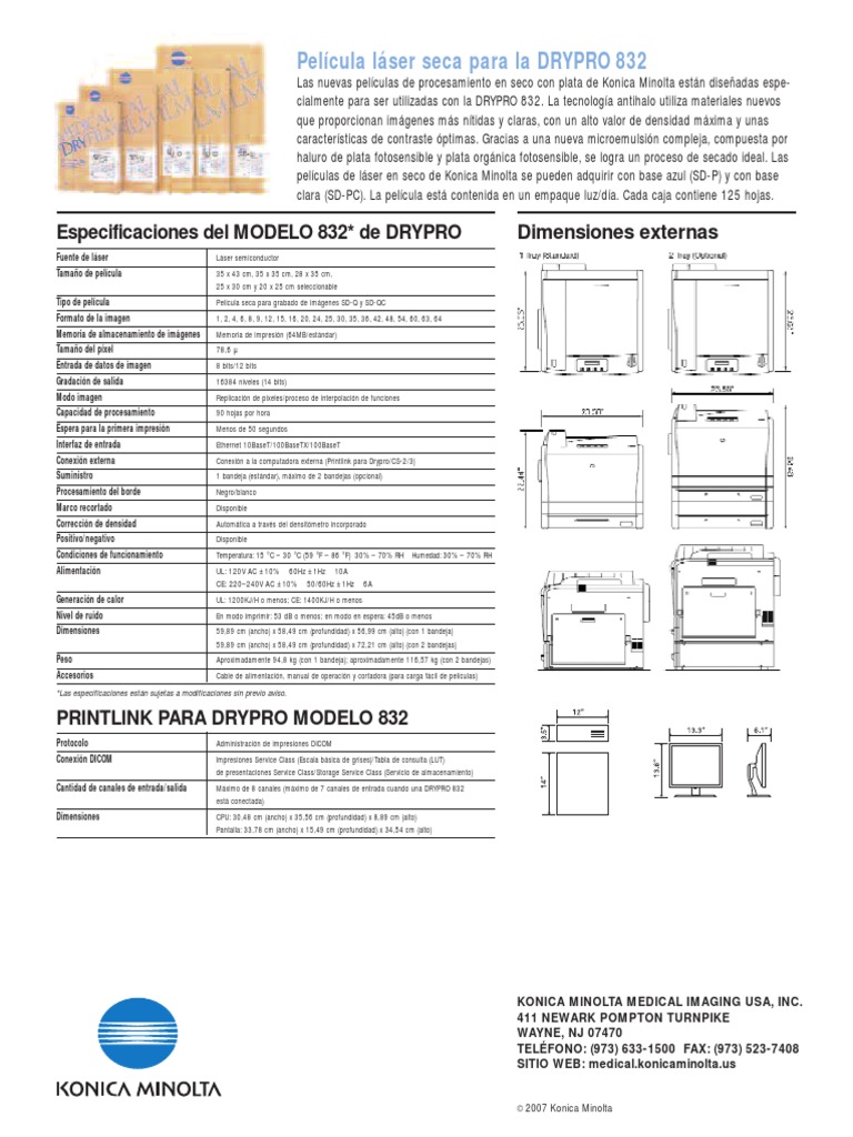Brochure Drypro 832 | PDF | Almacenamiento de datos de la computadora | Láser