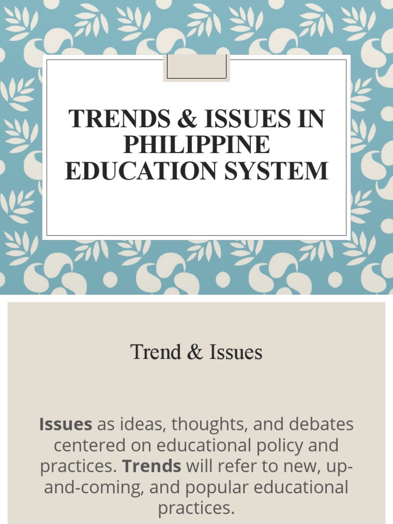 Trends and Issues in Education | Download Free PDF | Science ...