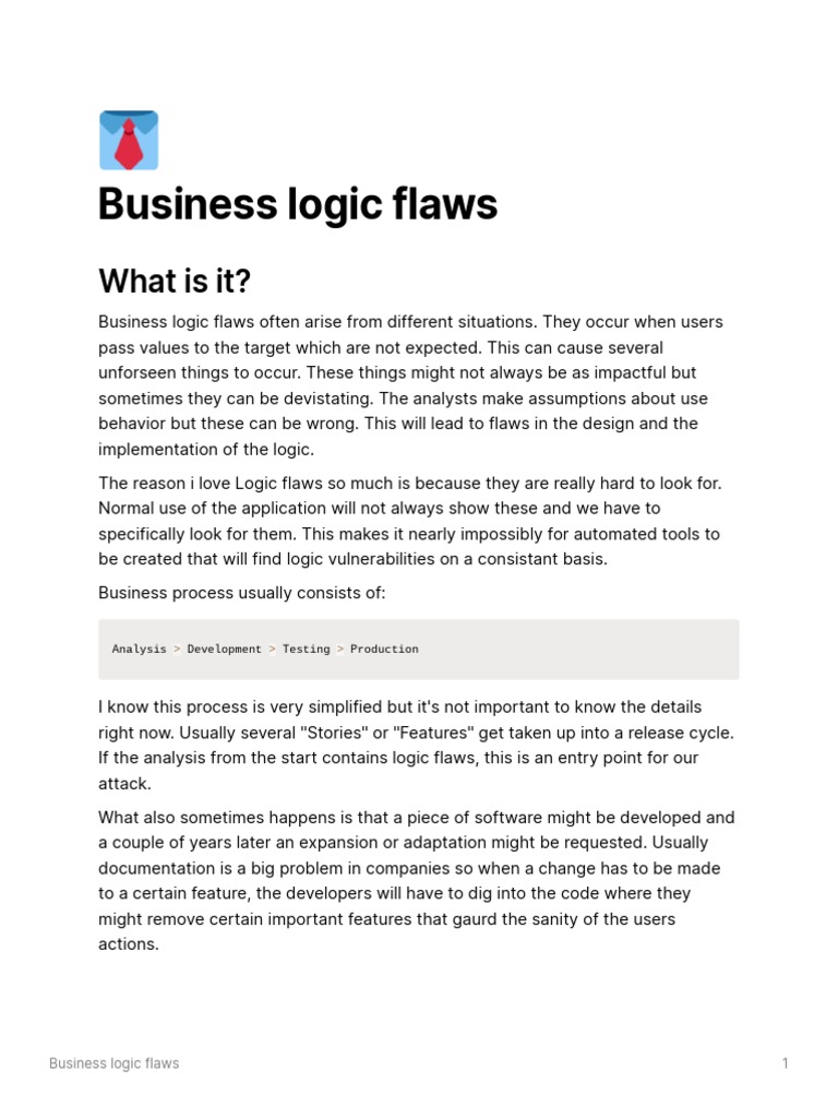 Business Logic Flaws: What Is It? | PDF | Systems Engineering | Security