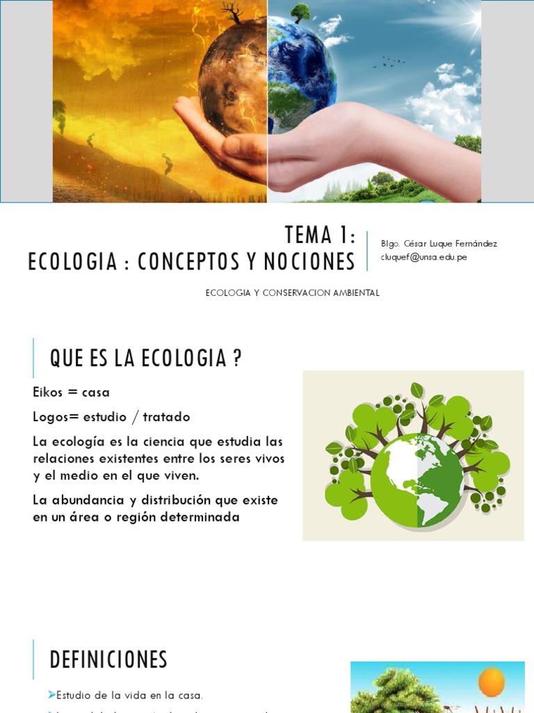 Tema 1 - ECA | PDF | Ecología | Vida