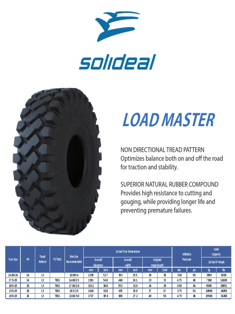Durable Off-Road Tire Specifications | PDF | Tire | Vehicle Parts