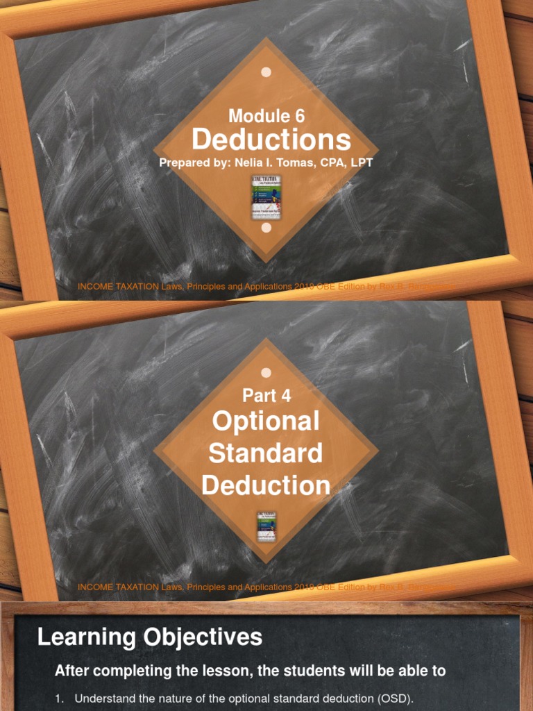 M6 - Deductions P4 (13C) Students' | PDF | Tax Deduction | Revenue