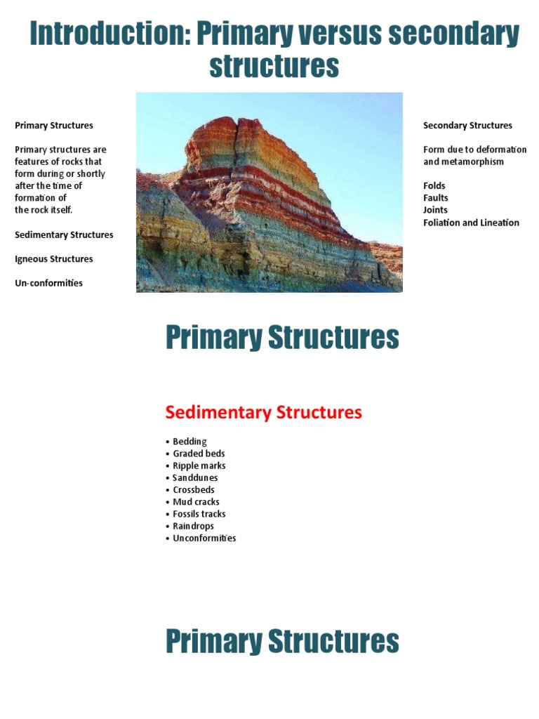Introduction: Primary Versus Secondary Structures | PDF | Sedimentary ...