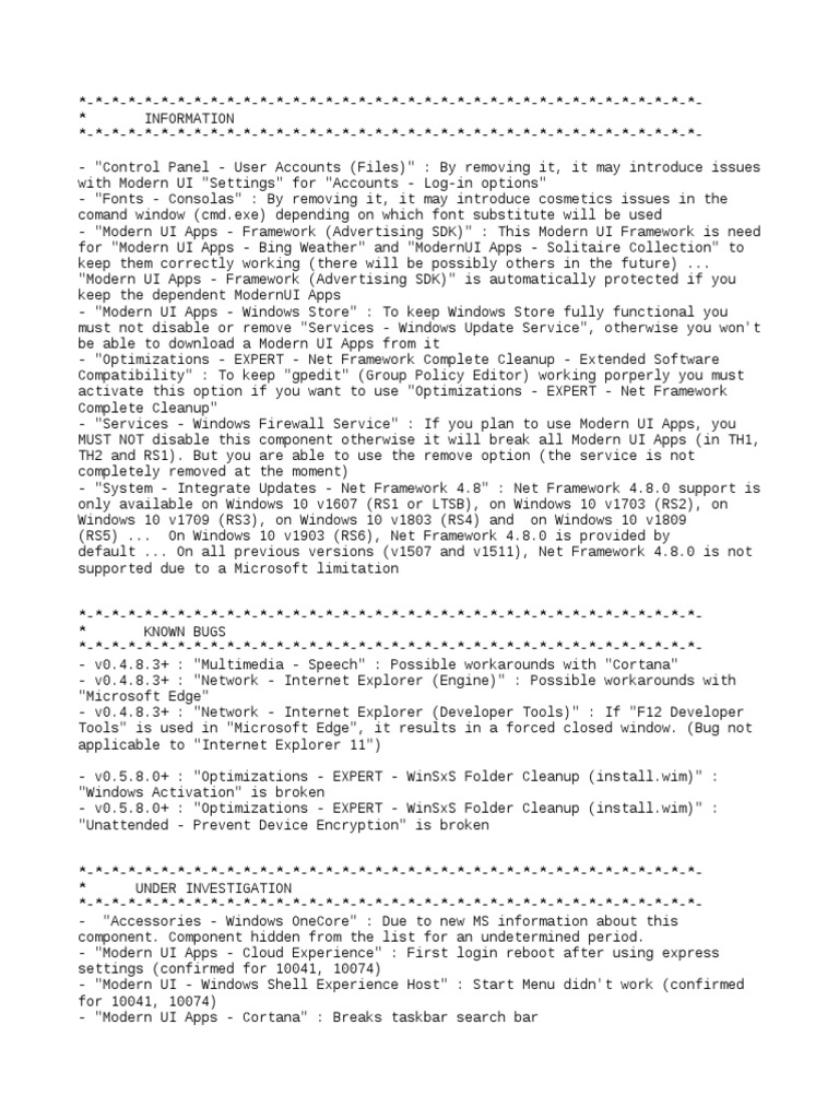 Changelog WREX100 | PDF | Windows 10 | Microsoft Windows