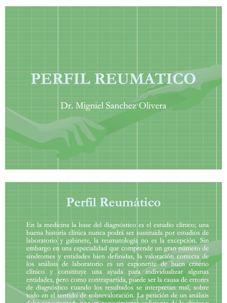 Perfil Reumatico | PDF | Lupus eritematoso sistémico | Diagnostico medico