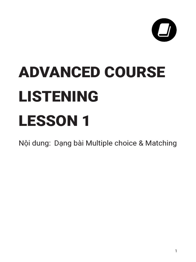 Advanced Listening 1 | PDF