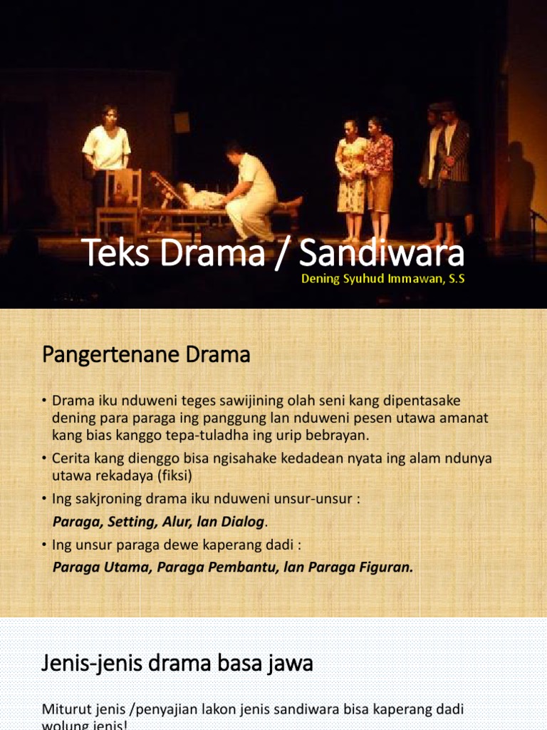Materi Teks Drama Bahasa Jawa | PDF