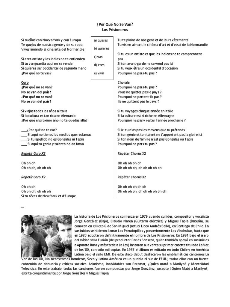 Crucigrama Presente Indicativo | PDF