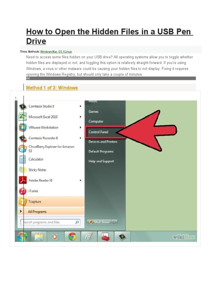 View Hidden Files on USB Drive | PDF | Finder (Software) | Computer File