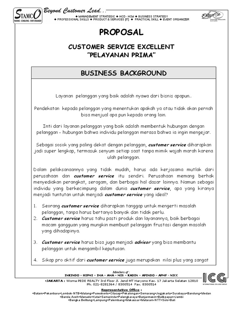 Proposal Customer Services 2018 | PDF