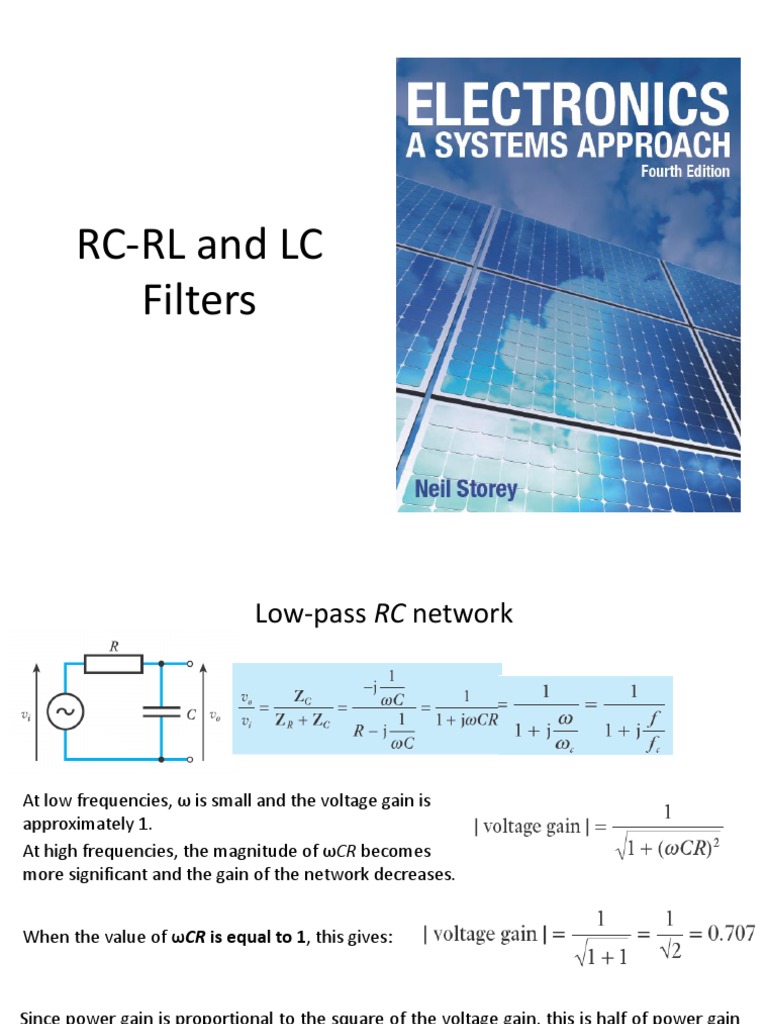 RC-RL and LC Filters | PDF | Low Pass Filter | Electronic Filter