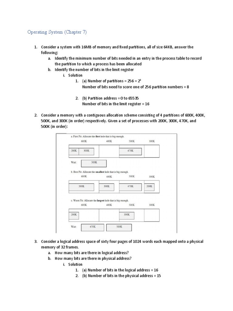 Operating System (Chapter 7) | PDF