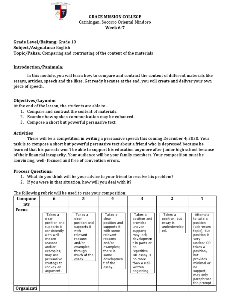 G10 ACTIVITIES Week 6-7 | PDF | Oedipus | Odysseus