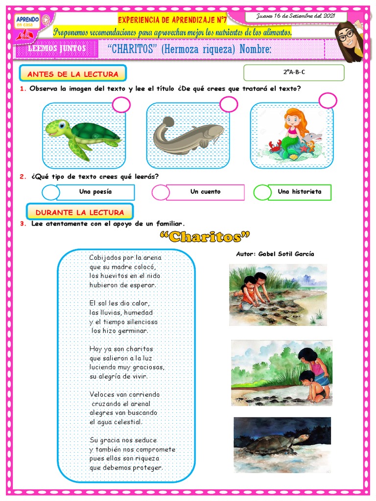 LEEMOS JUNTOS CHARITOS Jueves 16 de Setiembre | PDF