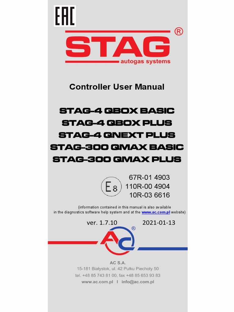 Controller User Manual Stag-4 Qbox Basic Stag-4 Qbox Plus Stag-4 Qnext ...