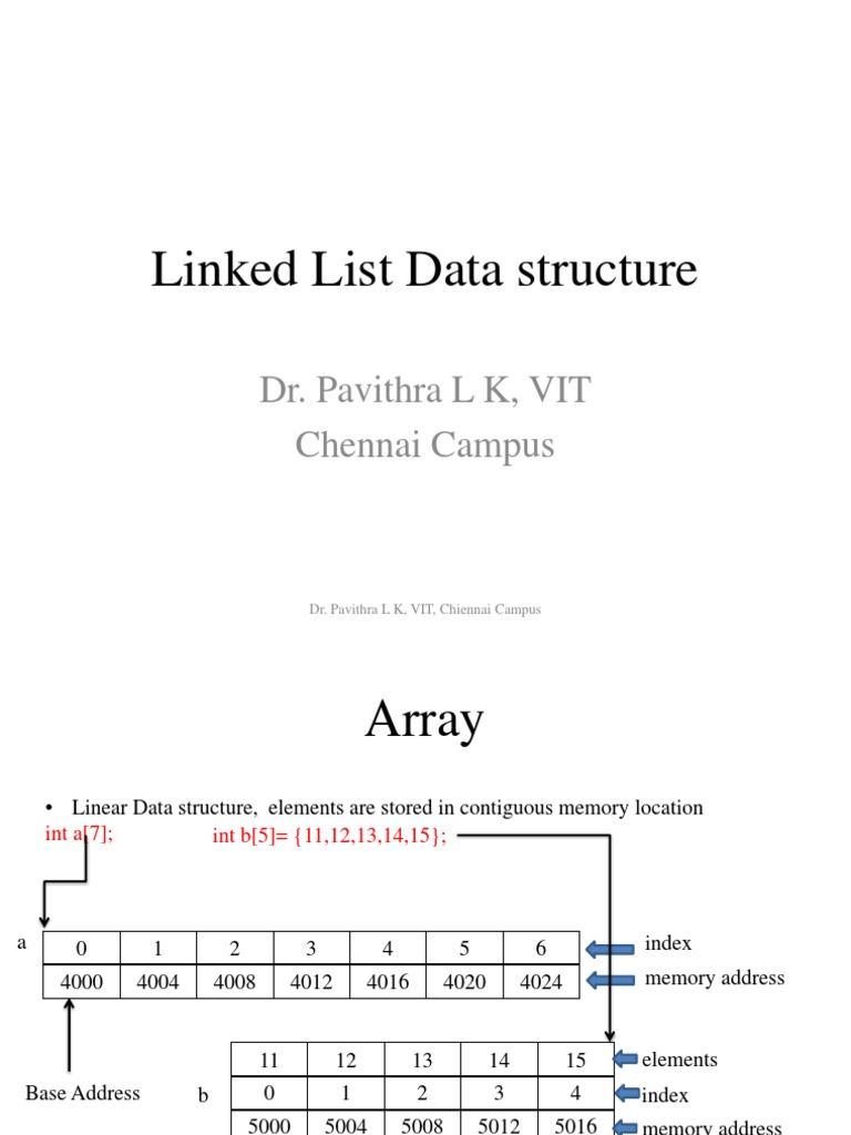 Dsa Linked List Pdf Array Data Structure Pointer Computer Programming