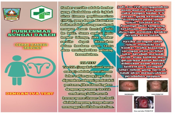 LEAFLET IVA (Pemeriksaan Kanker Servik) | PDF
