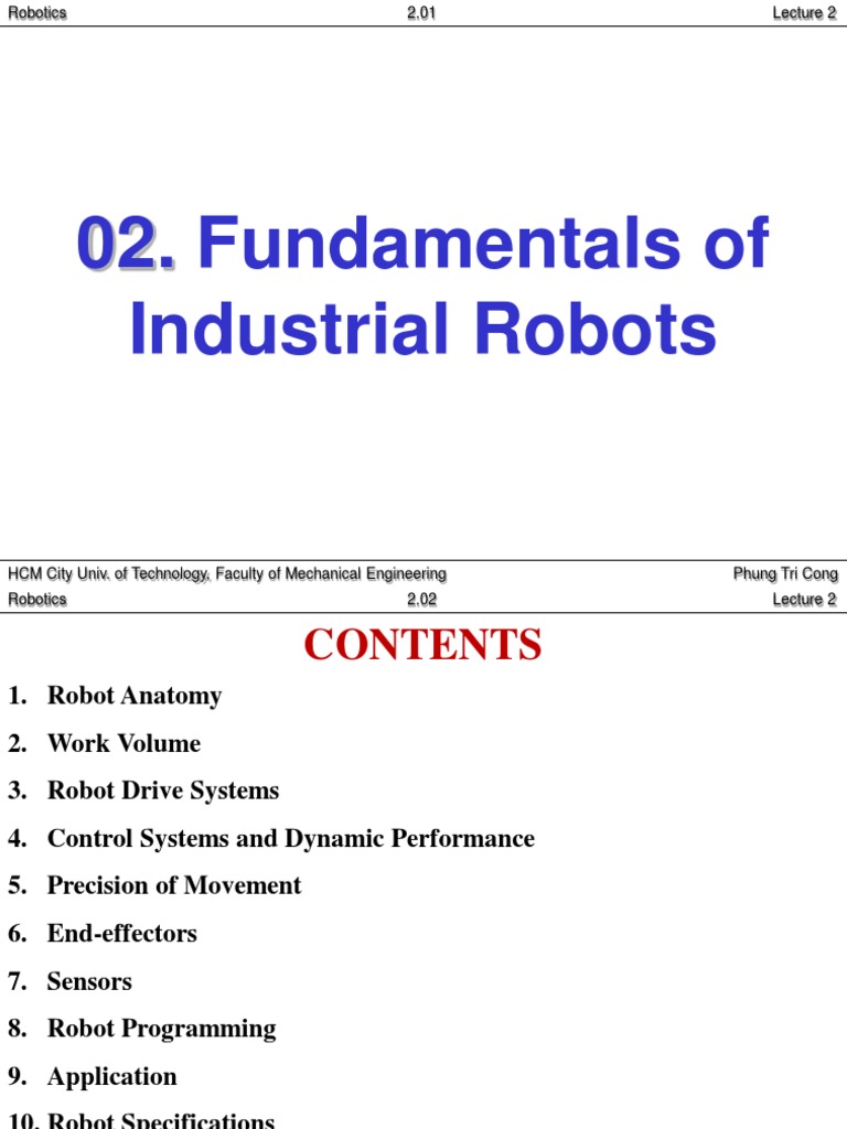 Fundamentals of Industrial Robot Anatomy | PDF | Actuator | Mechanical ...