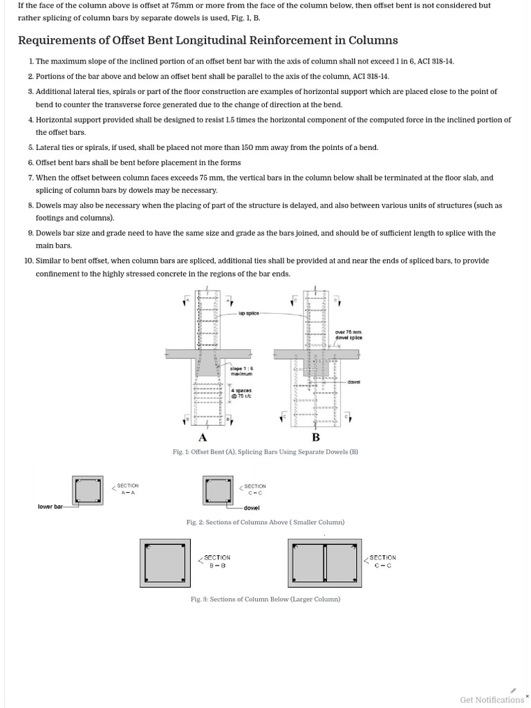 Offset Bent Longitudinal Reinforcement in Columns and Its Requirements ...