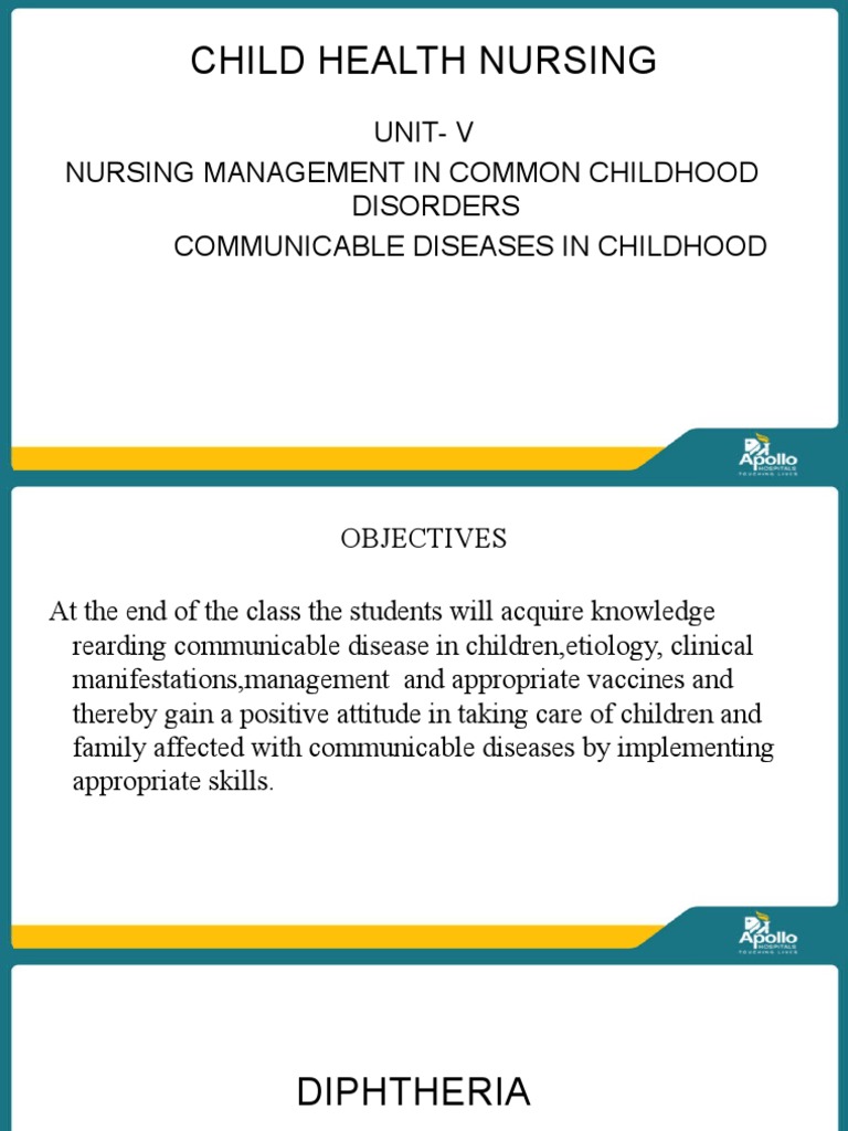 Child Health Nursing: Unit-V Nursing Management in Common Childhood ...