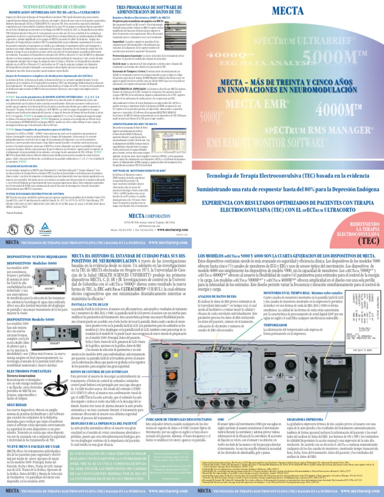 ECT - Mecta .Español-1 | PDF | Pantalla de cristal líquido | Terapia ...