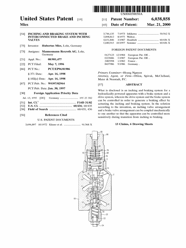 Interconnected Inching and Braking System for Hydraulically Powered ...