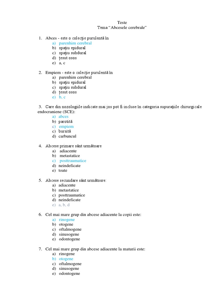 A) Parenhim Cerebral: E) A, B, D | PDF