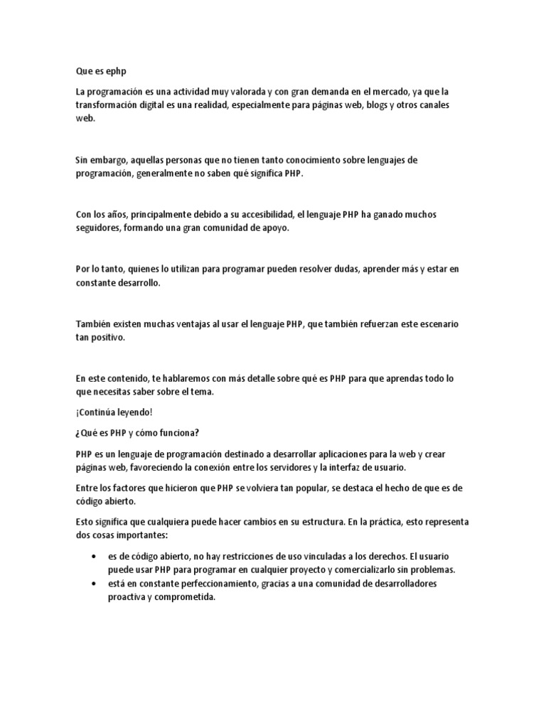 Que Es Ephp | PDF