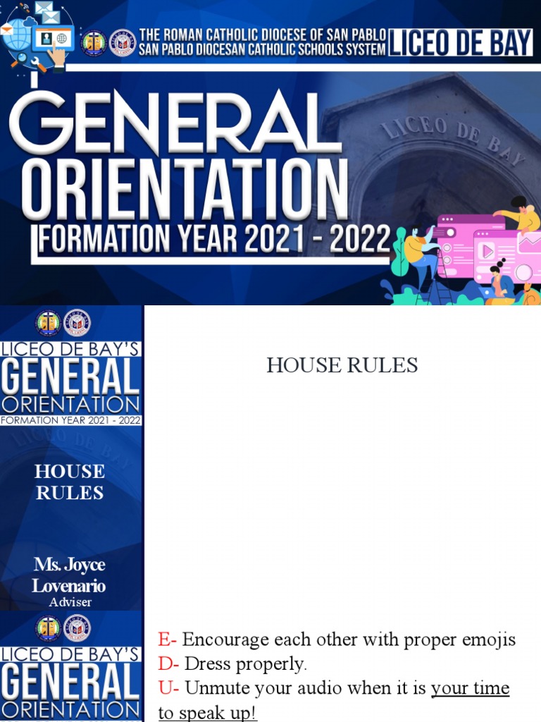 Orientation-Ppt-House Rules | PDF