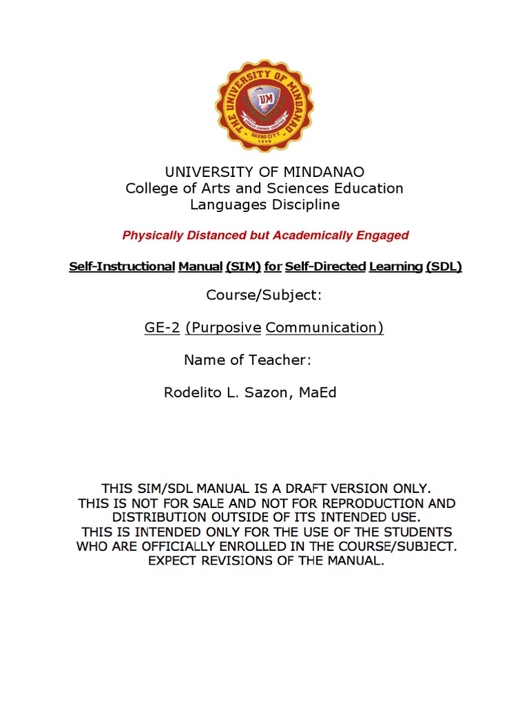 GE 2 Complete SIM (Modified) 8-9-21 | PDF | Communication | Code