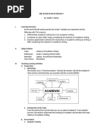 Features of Academic Writing Lesson Plan | PDF | Lesson Plan | Learning
