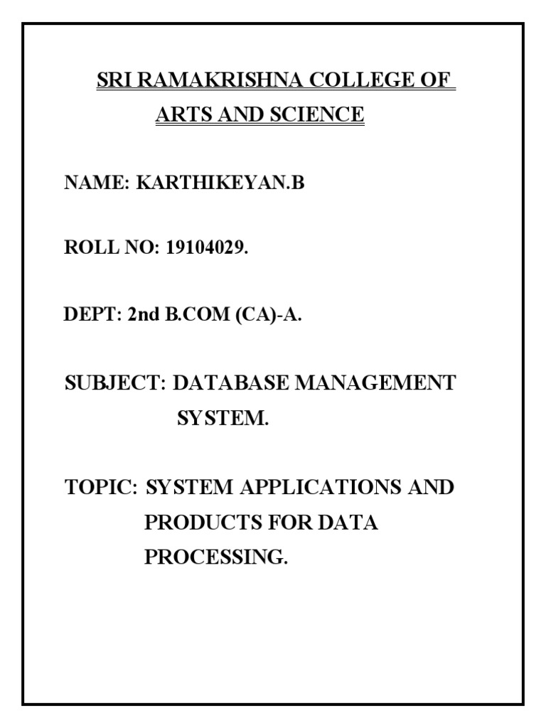 SAP Systems Applications Products Data Processing | PDF | Information ...