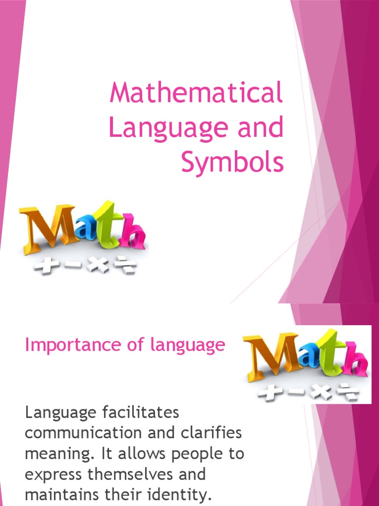 Lesson 3 Mathematical Languages and Symbols | PDF | Set (Mathematics ...