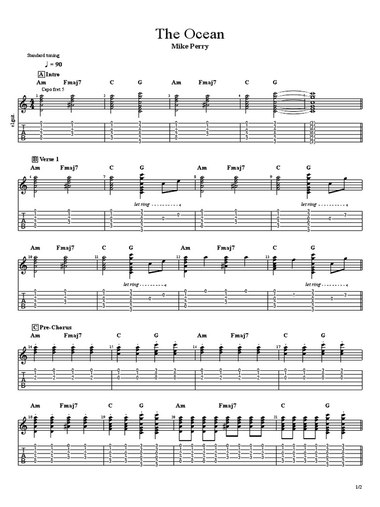 The Ocean: Mike Perry | Download Free PDF | Chordophones | String ...