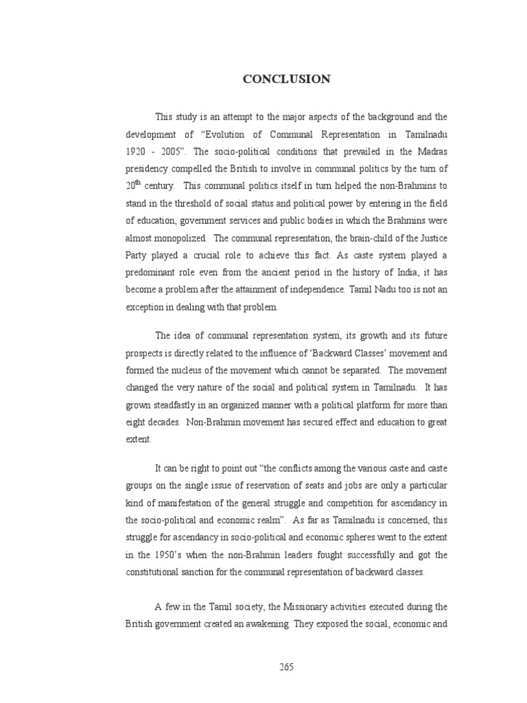 12 Conclusion | PDF | Politics Of India