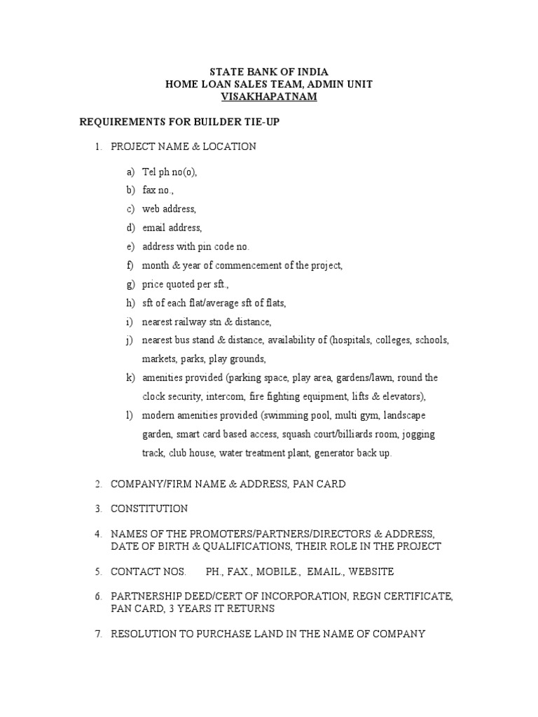 Requirements For Tie Up | PDF | Business