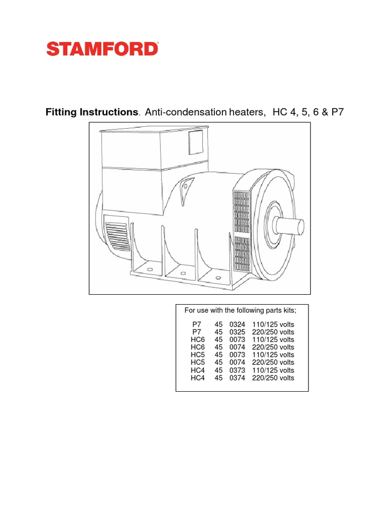 Fitting Instructions: Anti-Condensation Heaters, HC 4, 5, 6 & P7 | PDF ...