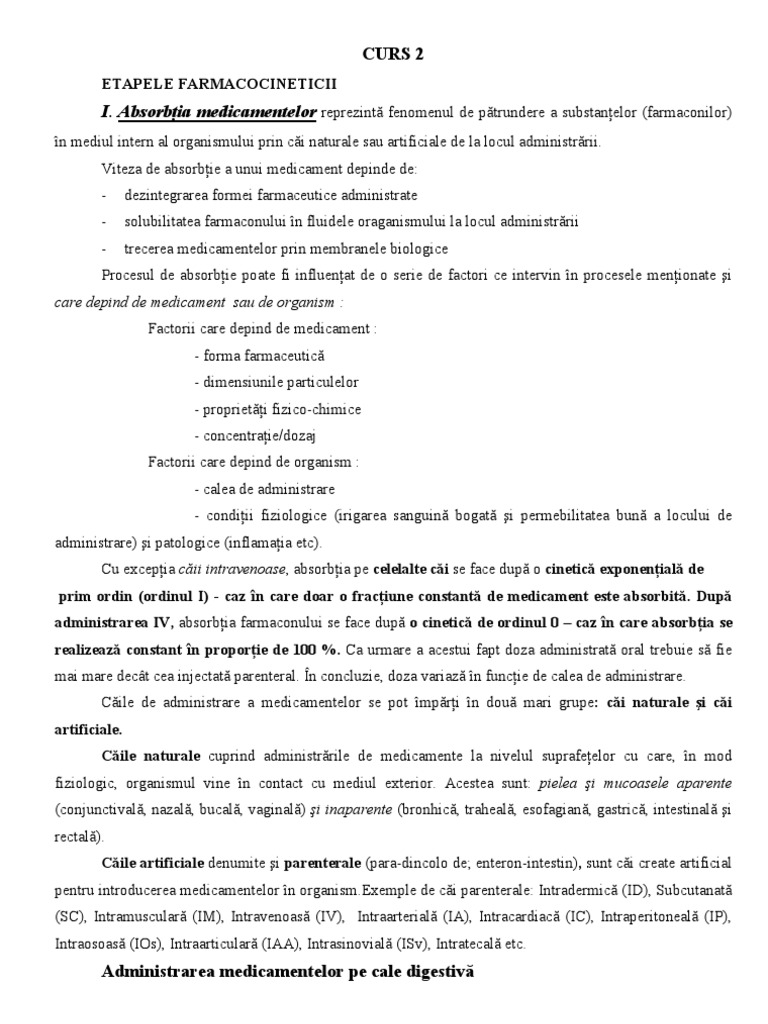 Farmacologie CURS 02 | PDF