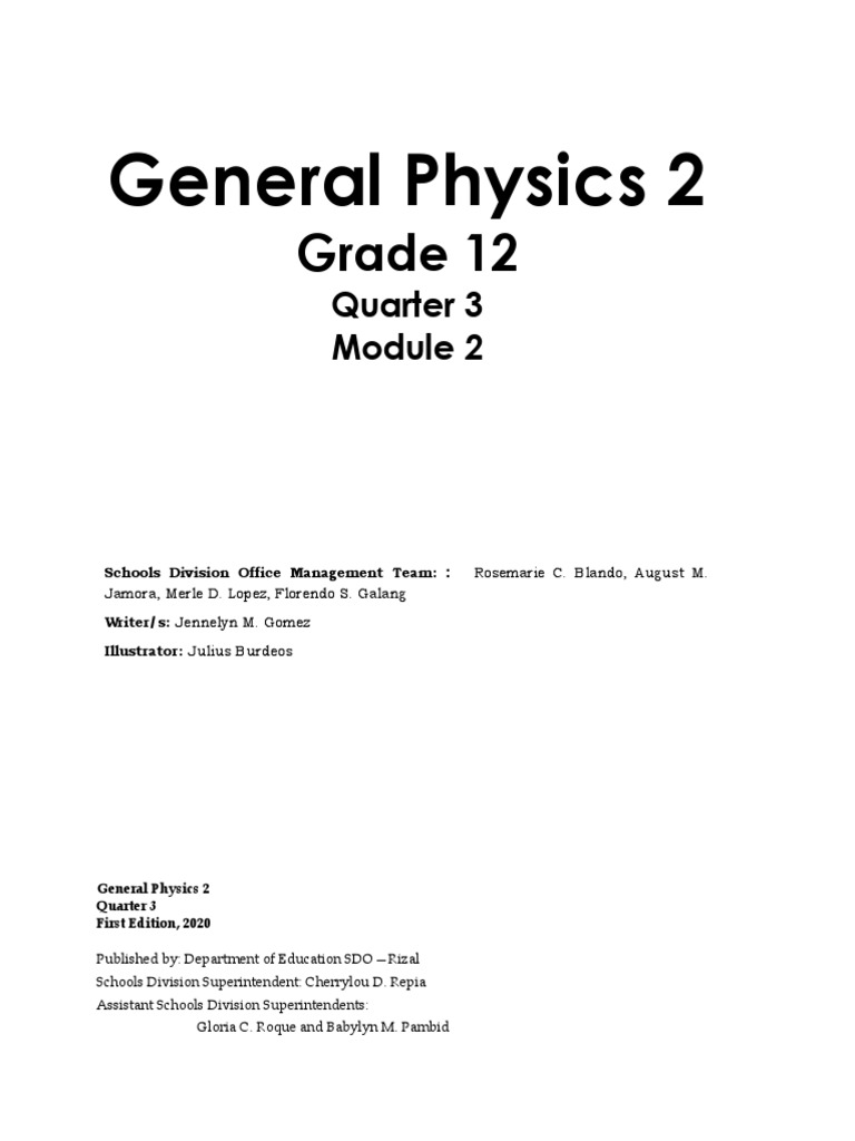 General Physics 2: Grade 12 | PDF | Series And Parallel Circuits ...