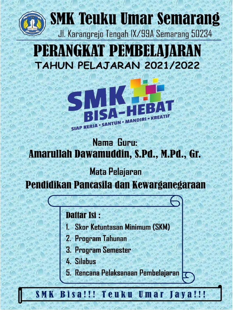 Perangkat Pembelajaran PPKN 2021 2022 | PDF