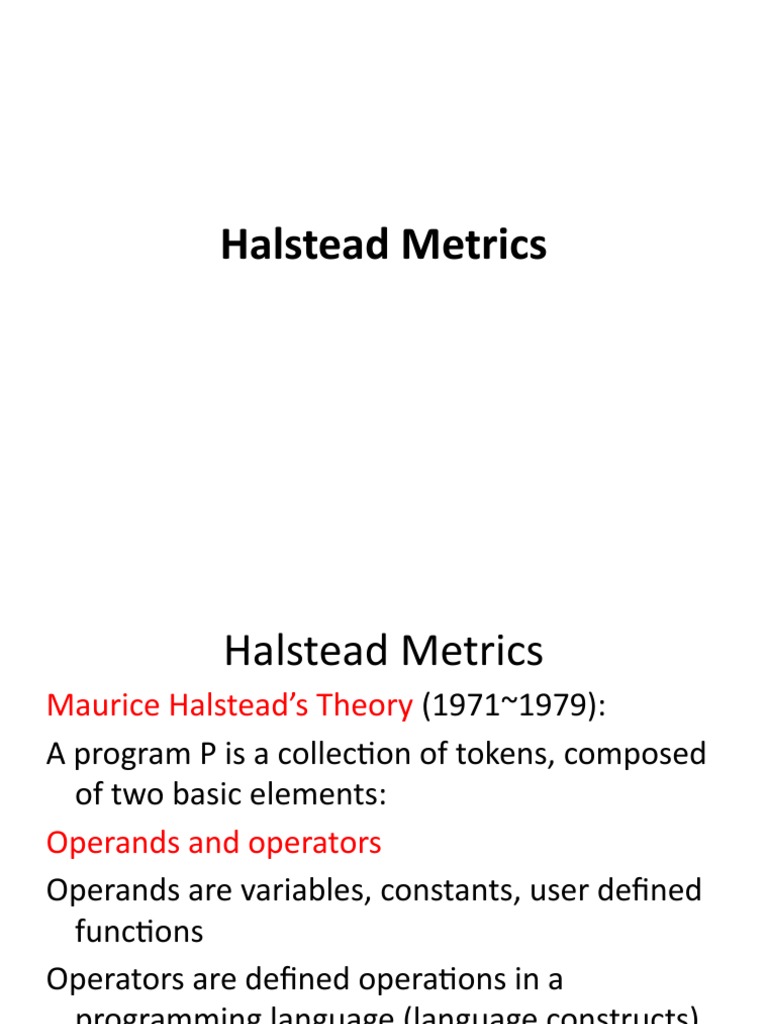 Halstead | Download Free PDF | Computer Science | Programming Paradigms