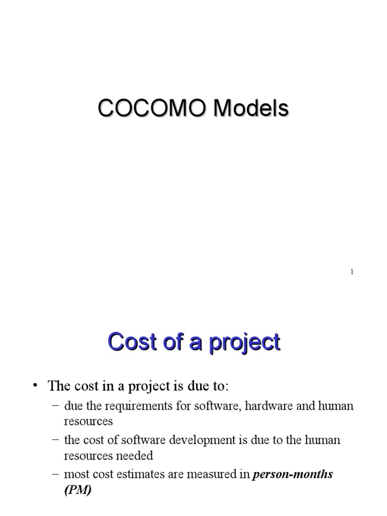 Cocomo Models | PDF | Computer Engineering | System