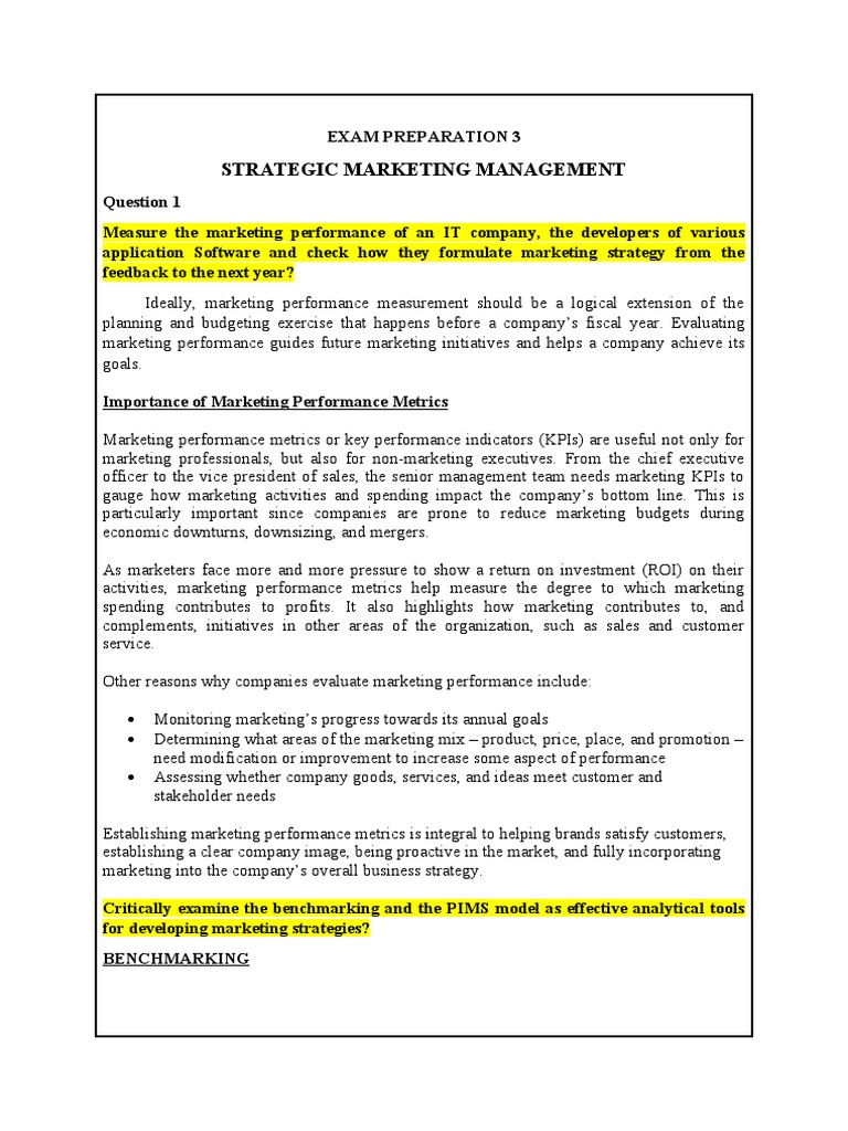 Strategic Marketing Management | PDF | Strategic Management | Marketing