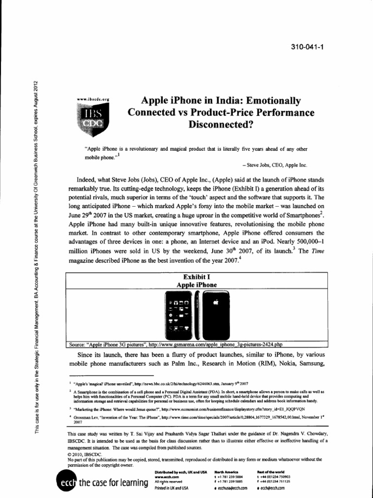Apple Iphone Case Study | PDF