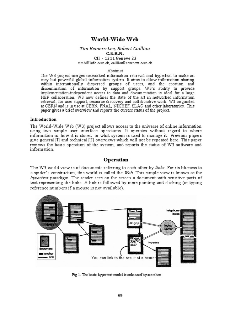 Overview of the World-Wide Web Project | PDF | World Wide Web ...