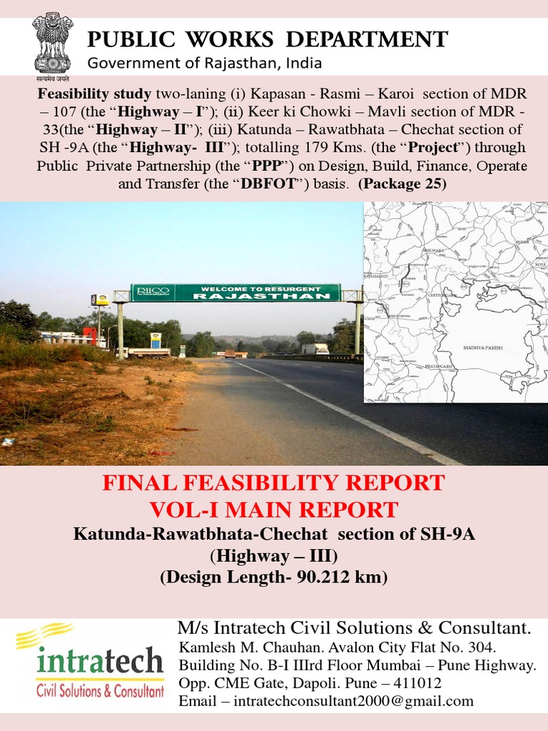 Feasibility Study for SH-9A Upgrade | PDF | Rain | Road Surface