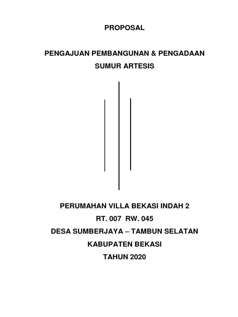 Proposal Sumur Artesis | PDF