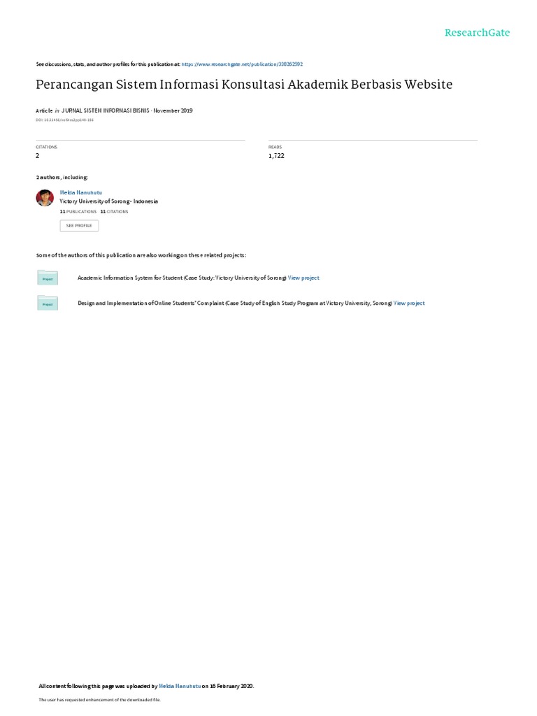 Web-Based Academic Consultation System | PDF | Computing | Information Age