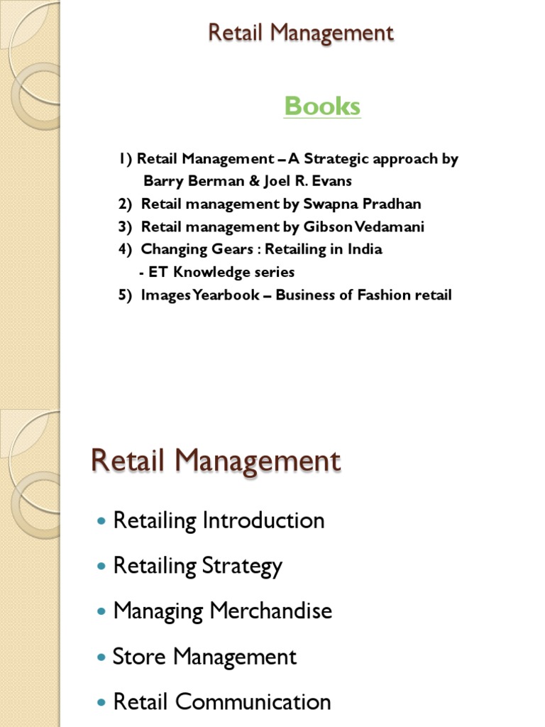 Books: Retail Management | PDF | Retail | Marketing