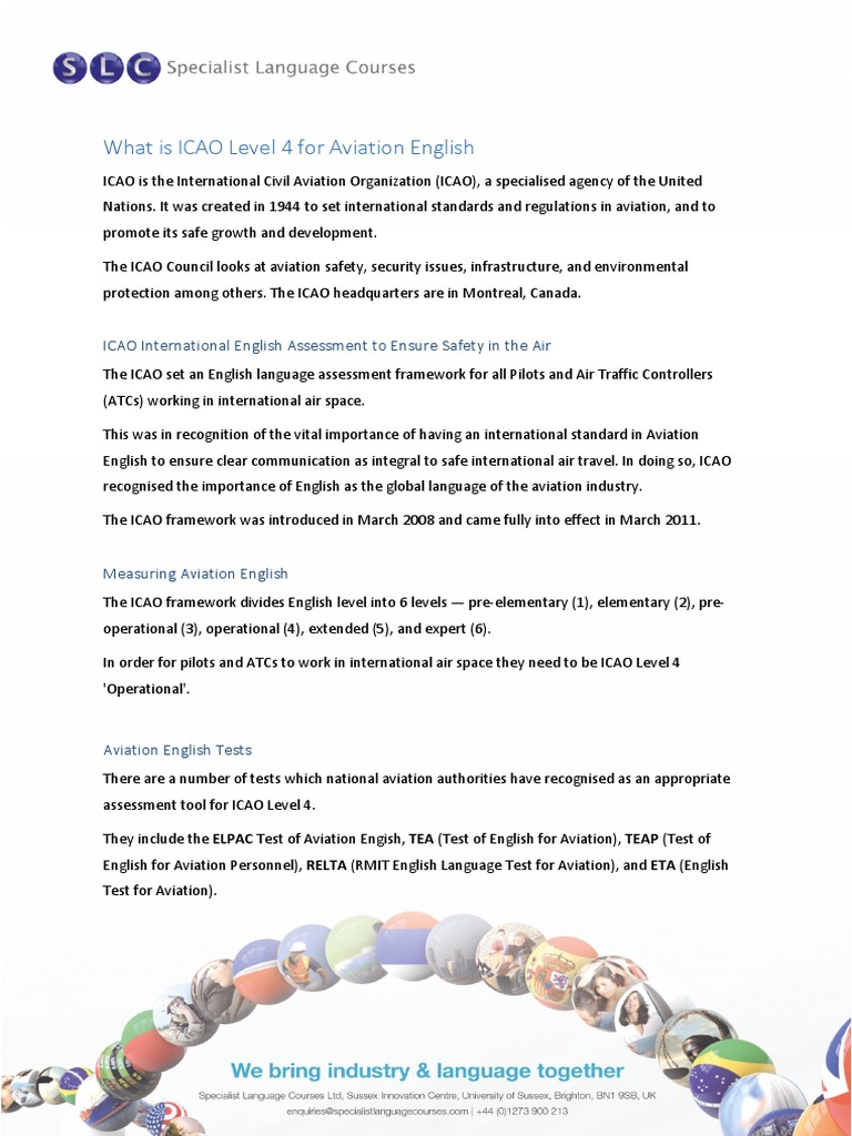 What Is ICAO Level 4 | PDF